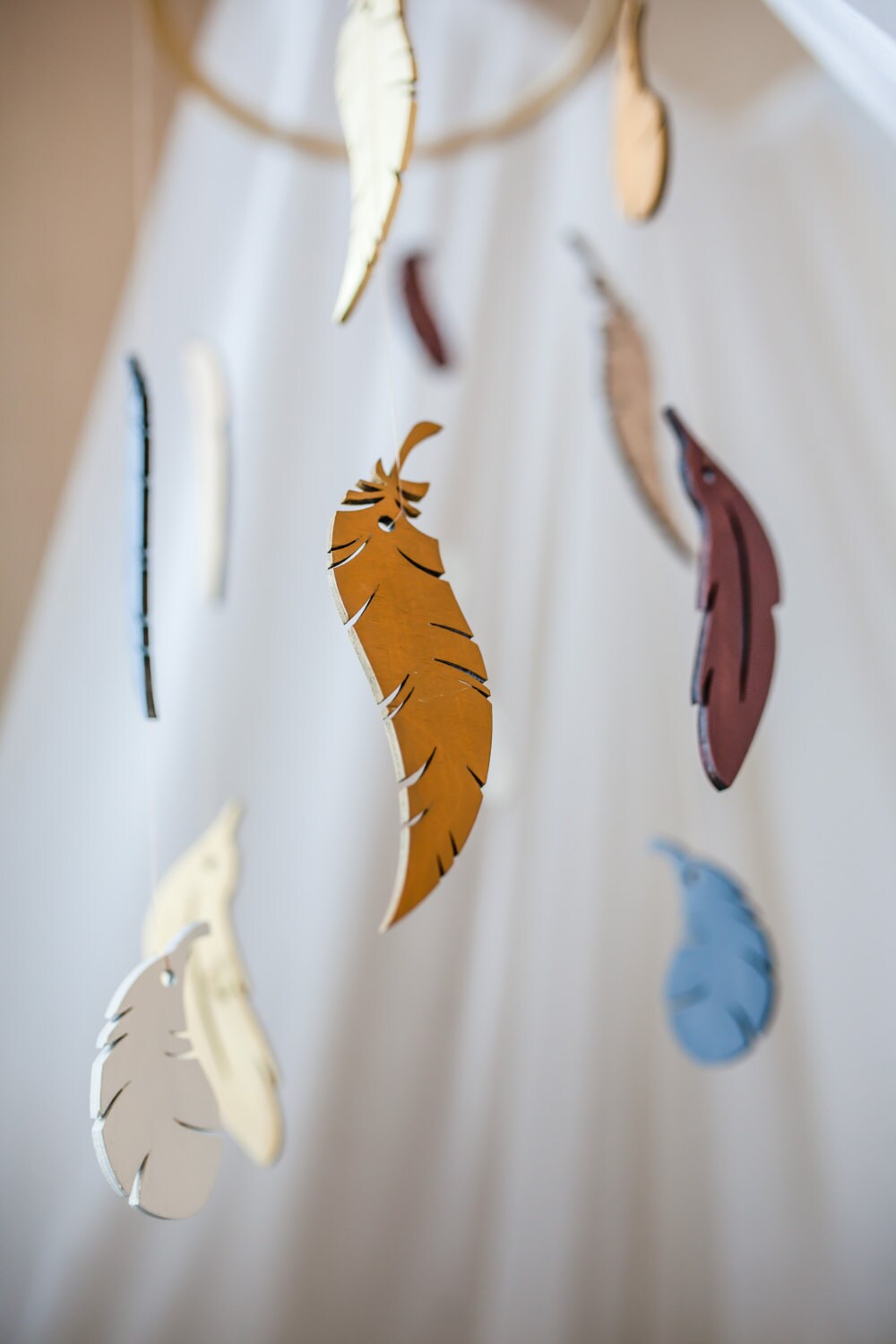 Feather Baby Mobile Baby Mobile Feathers Nursery Decor - Etsy