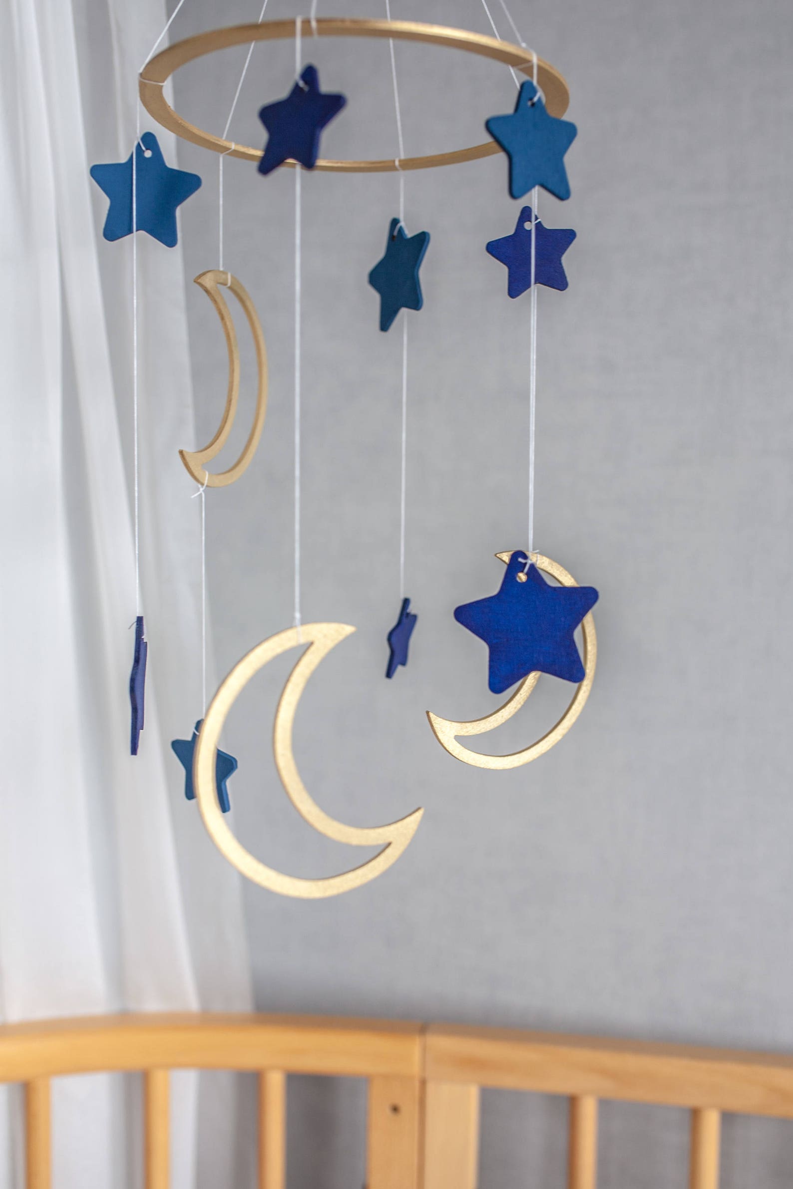 Celestial Moon Mobile for Boys Moon Baby Mobile Moon - Etsy