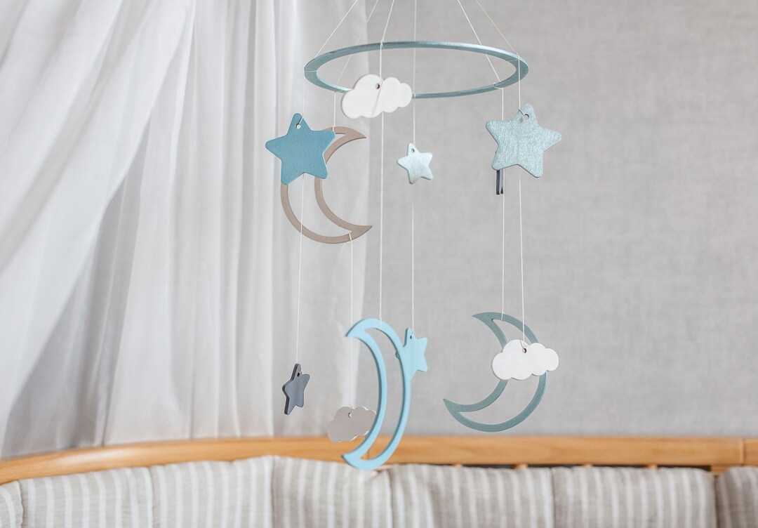 Baby Mobile Moon Mobile Stars Baby Mobile Cloud Mobile Woodland Mobile ...