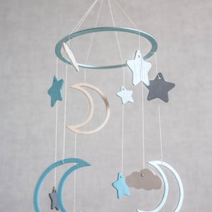 Baby Mobile Moon Mobile Stars Baby Mobile Cloud Mobile Woodland Mobile ...