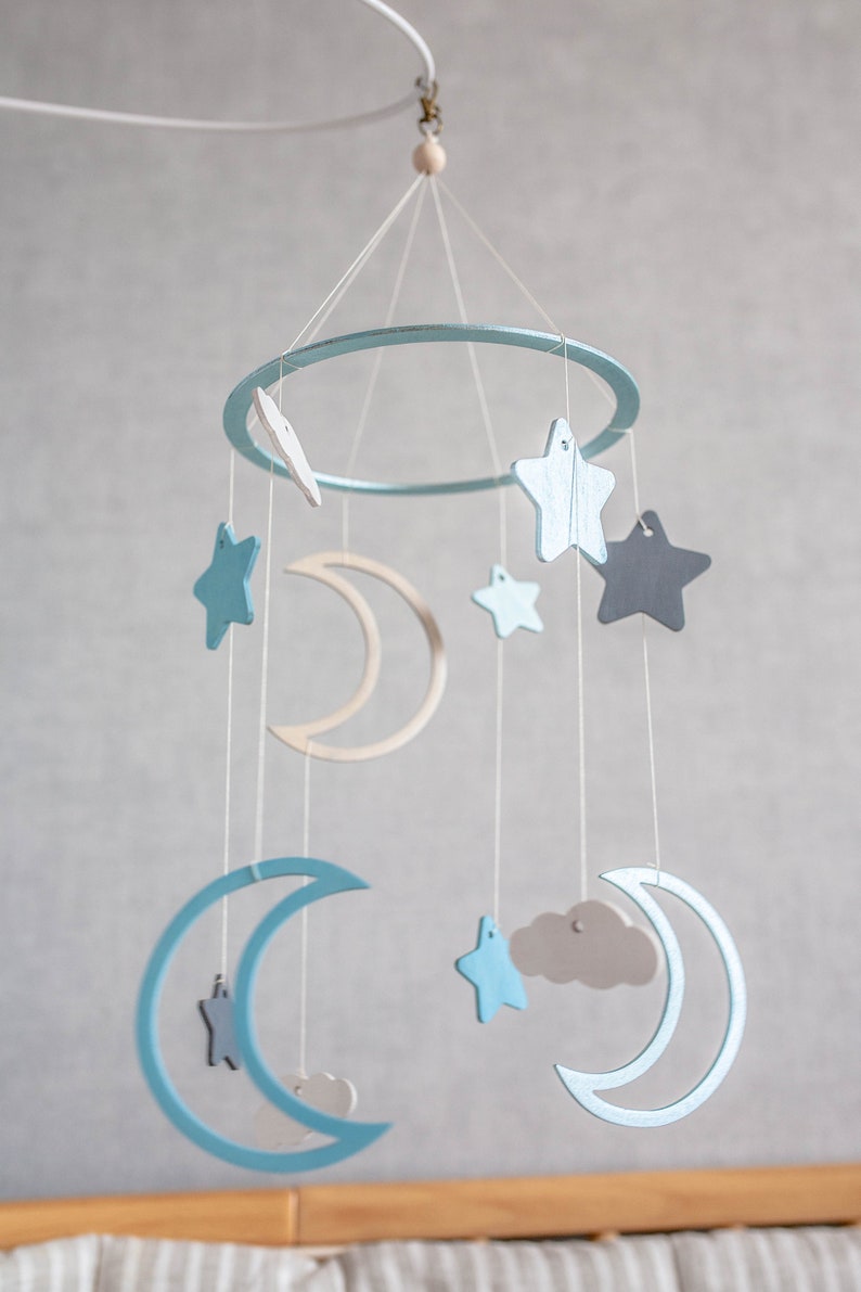 Baby mobile Moon mobile Stars baby mobile Cloud mobile | Etsy