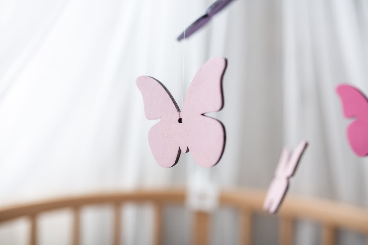Baby mobile girl Butterfly mobile Pink crib mobile Pink | Etsy