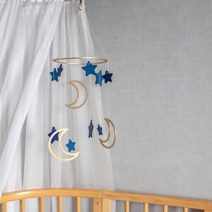 Celestial Moon Mobile for Boys - Moon Baby Mobile - Moon Mobile for ...