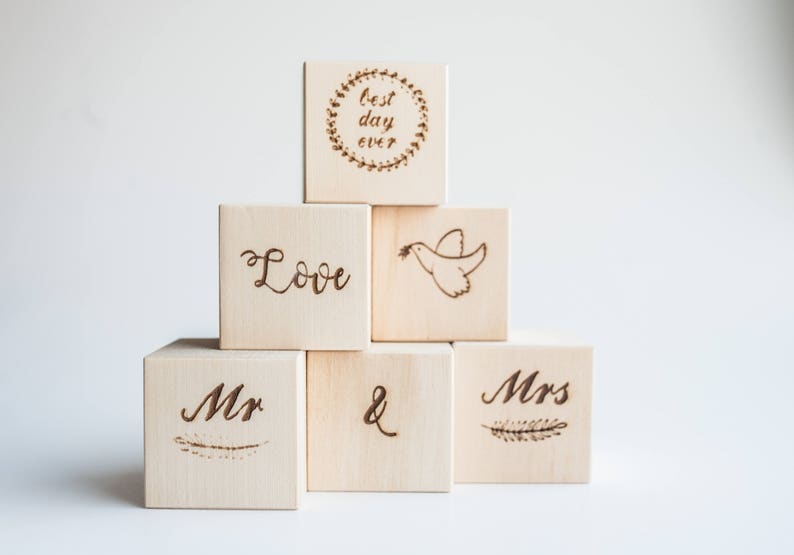 Custom Wedding Block Personalized Blocks Mr & Mrs Wedding | Etsy