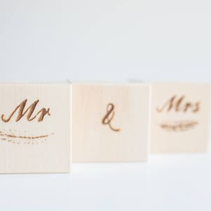 Custom Wedding Block Personalized Blocks Mr & Mrs Wedding Blocks Gift ...