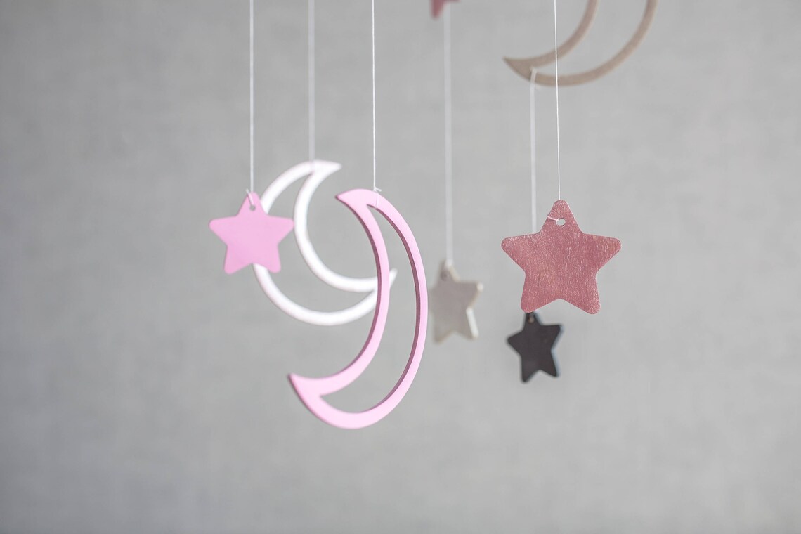 Moon stars mobile Moon and stars baby mobile Stars mobile | Etsy