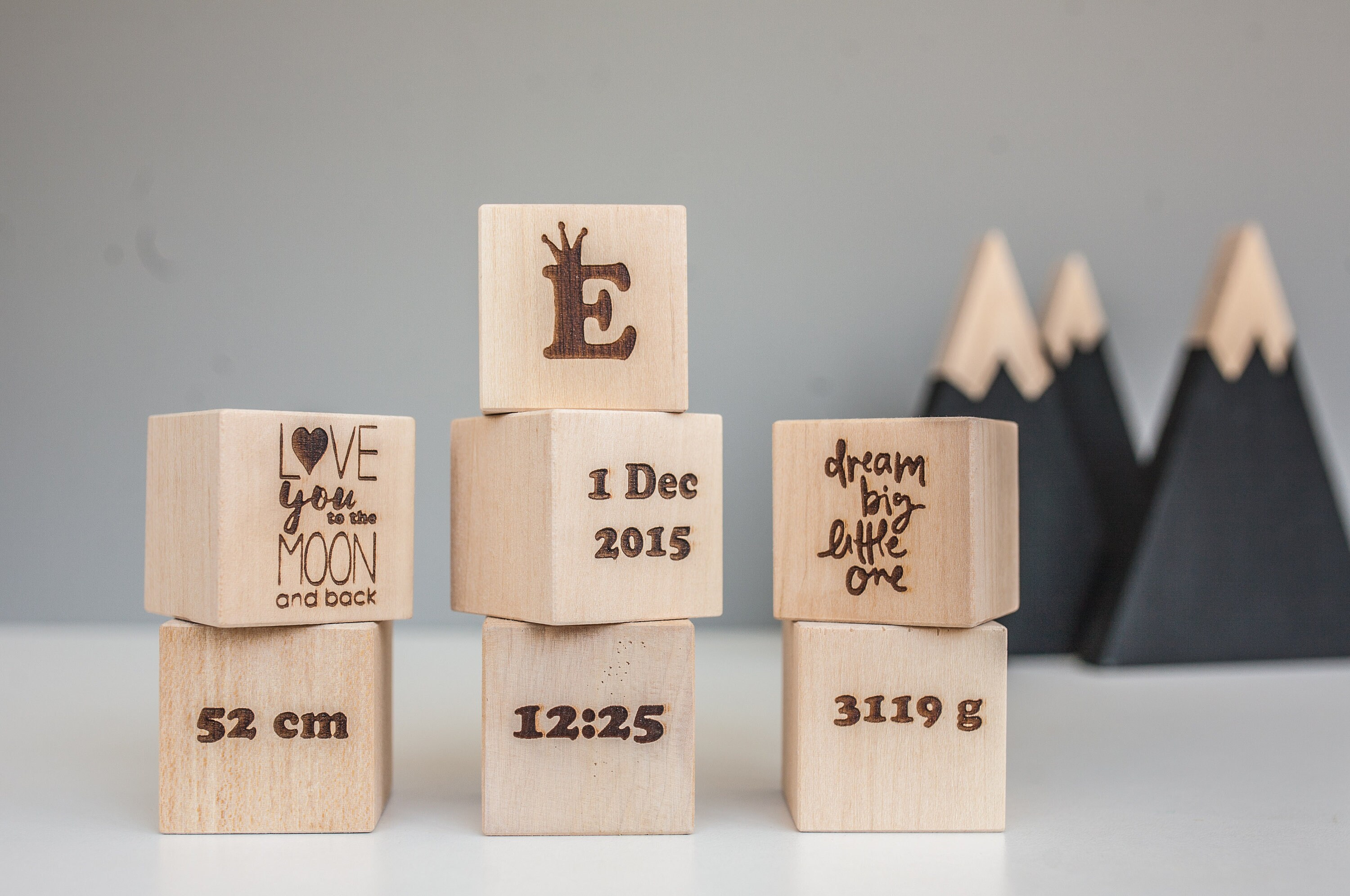 Baby Boy Gift Metric Birth Stats Baby Blocks Wooden | Etsy