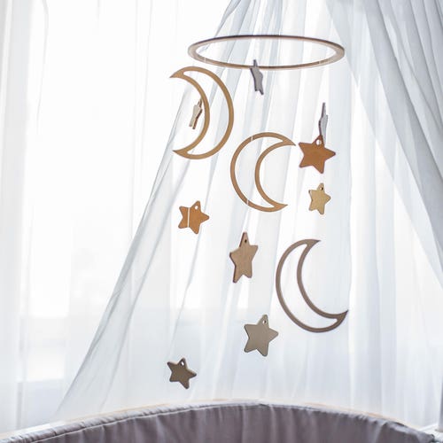 Baby Mobile Moon and Stars Crib Mobile Baby Mobiles | Etsy