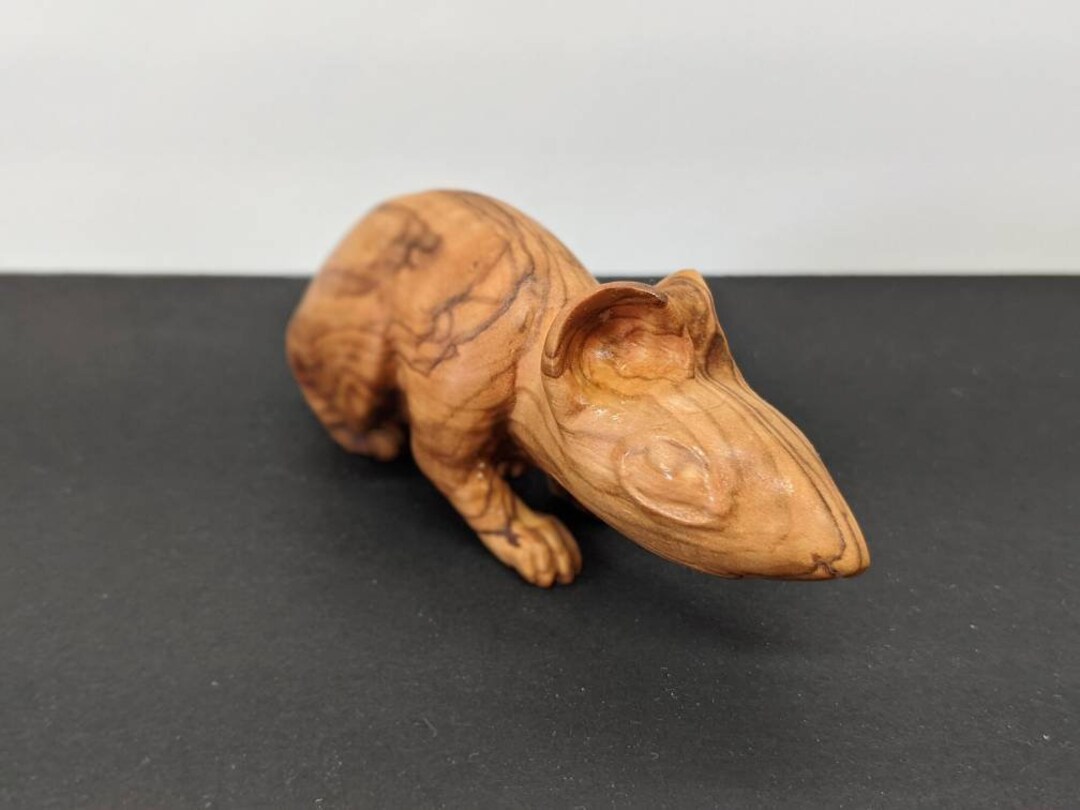 Carved Olive Mouse - Etsy