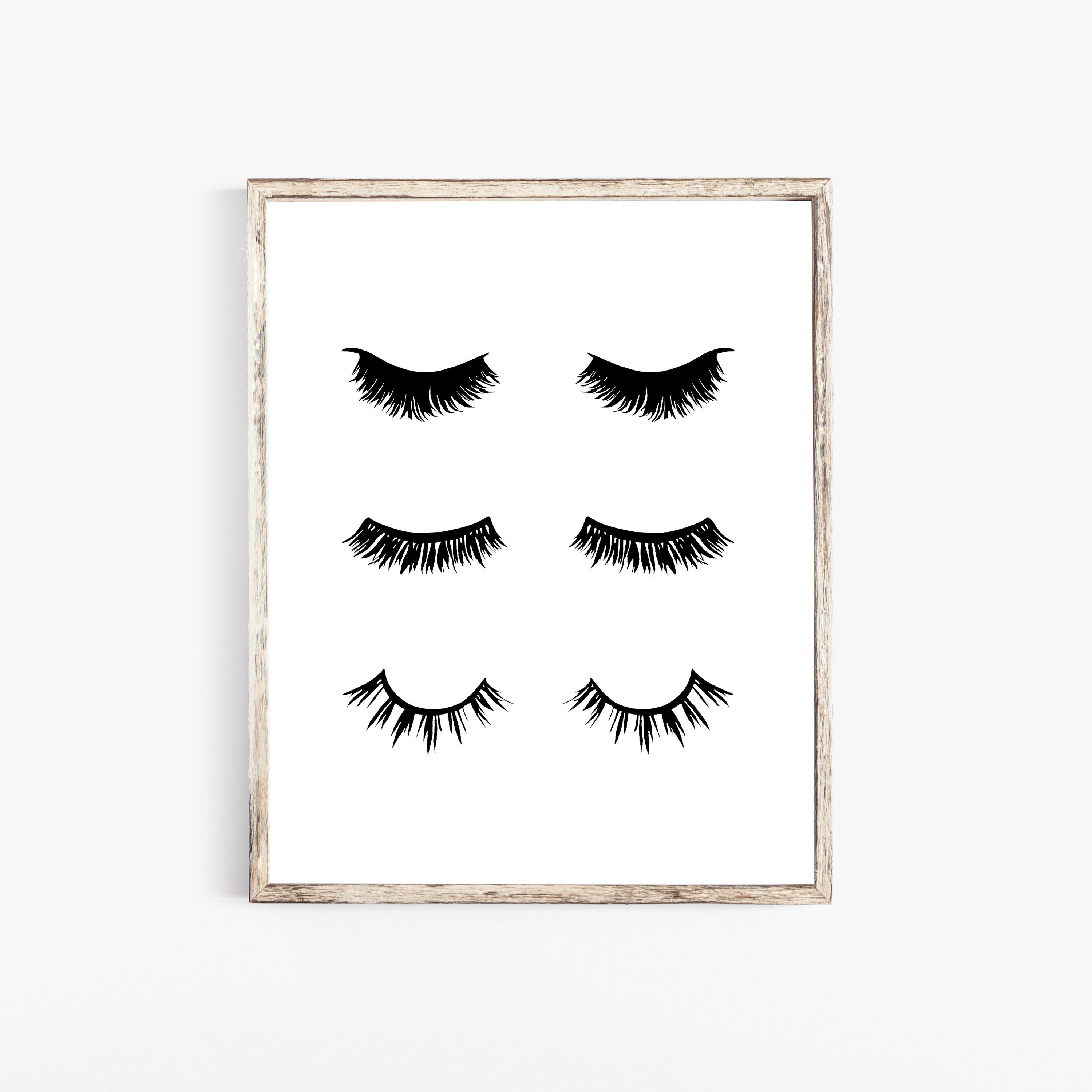 Instant download eyelashes printable Lashes printable | Etsy