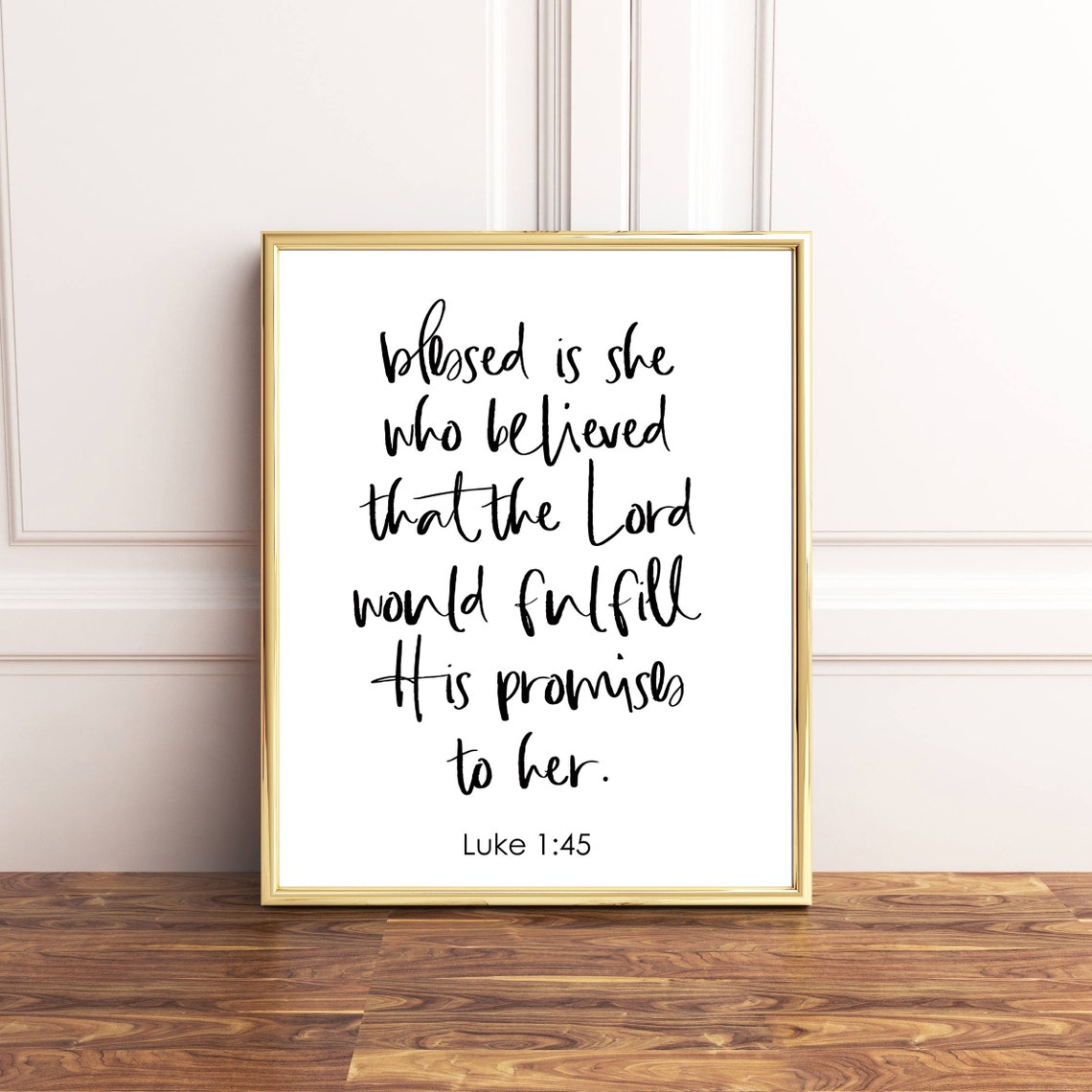 Luke 1 45 Scripture Luke 1 45 Wall Art Luke 1 45 Wall Decor | Etsy