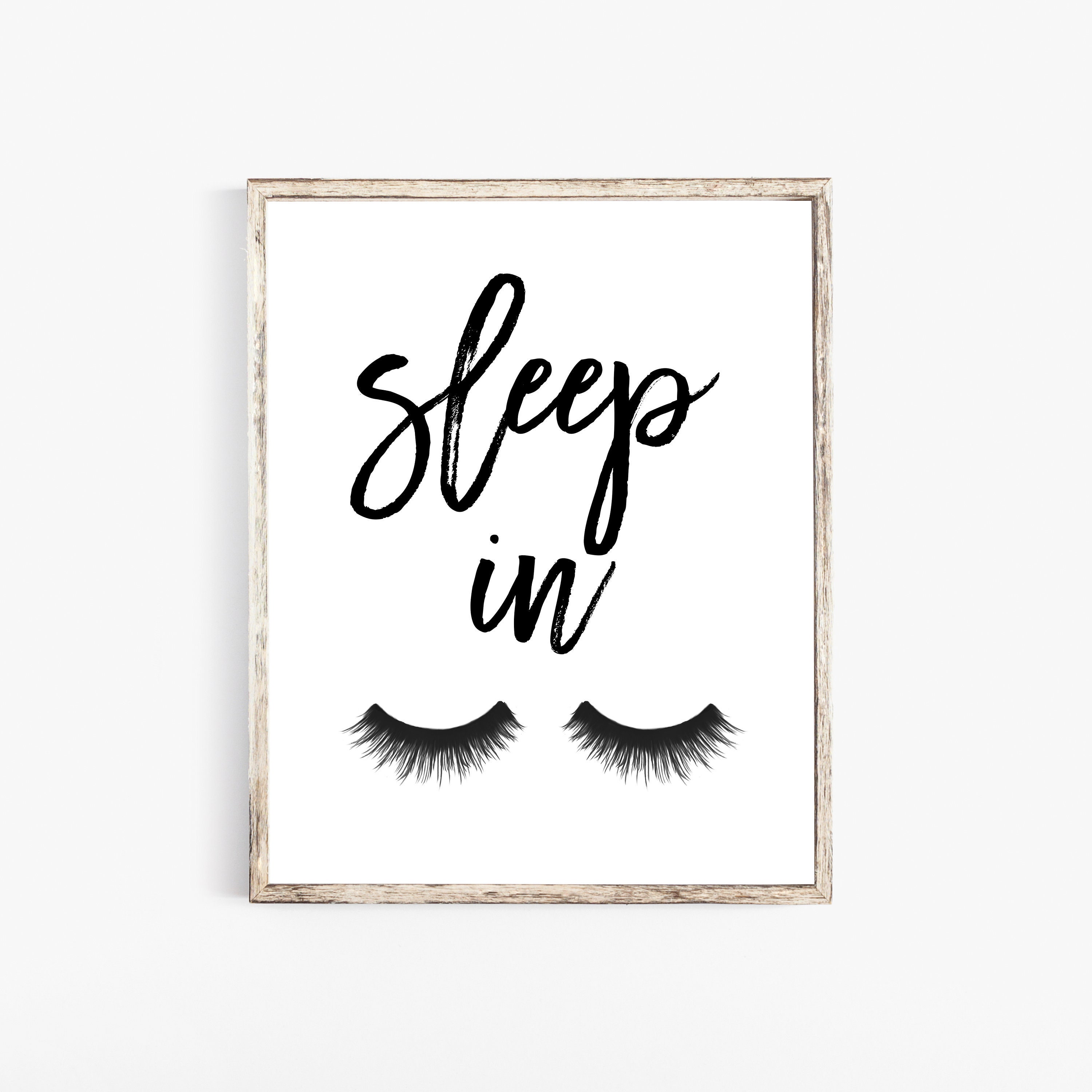 Sleep In Printable Sleep In Print Sleep In Sign Bedroom | Etsy
