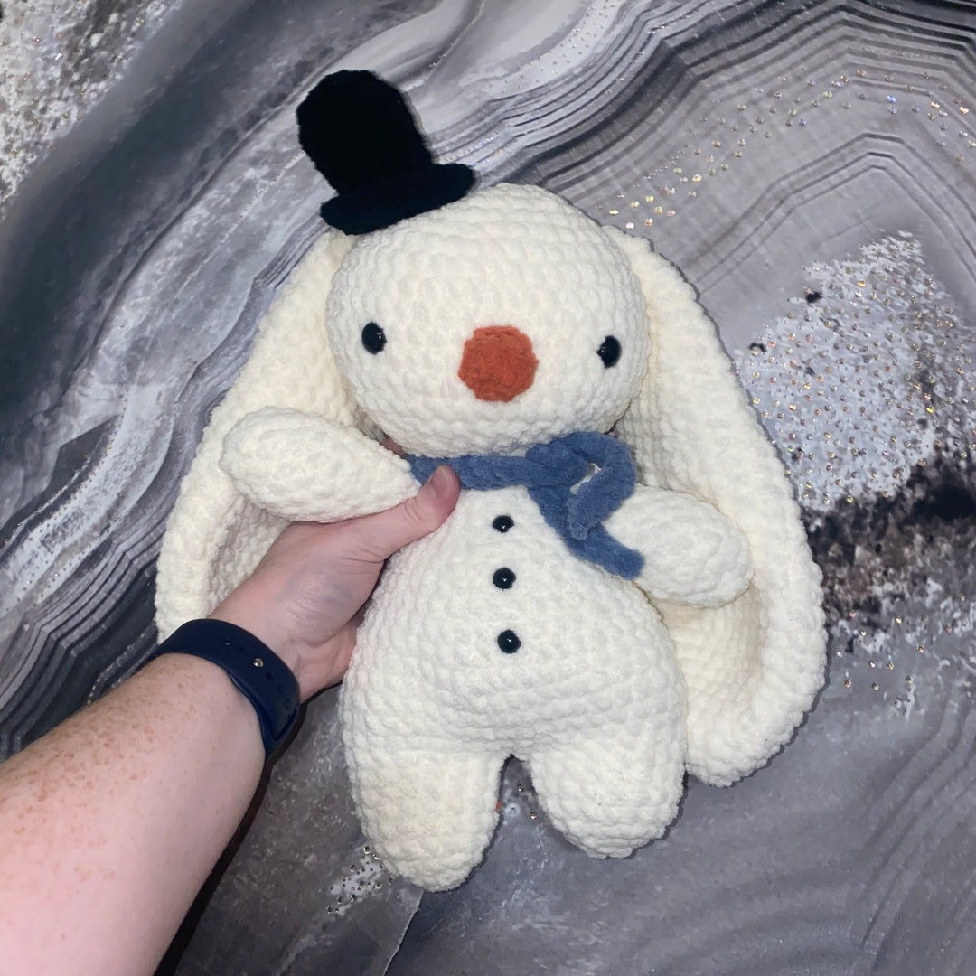 Snow Bunny Crochet Plushie Amigurumi Stuffed Animal Christmas Gift ...