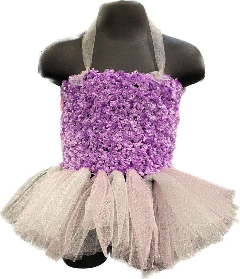Fuzzy Purple & Silve Tutu Handmade - Etsy