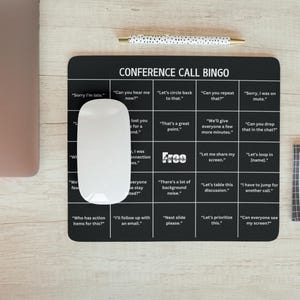 Conference Call Bingo Mouse Pad | Work From Home Gift | Gift for ...
