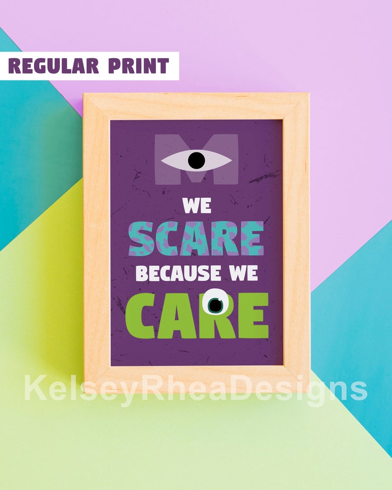 We Scare Because We Care - INSTANT DIGITAL DOWNLOAD - Inspired by ...
