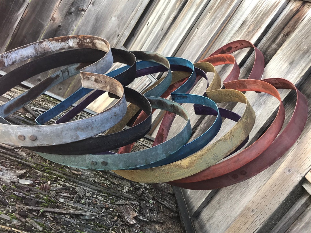 Rainbow Patina Wine Barrel Hoop Hearts@tm - Etsy