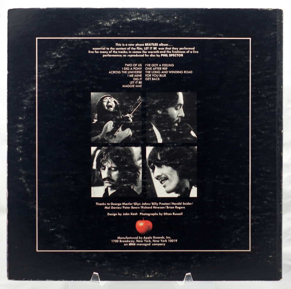 The Beatles - Let It Be - 1st Press - Phil Spector - Red Apple Label ...