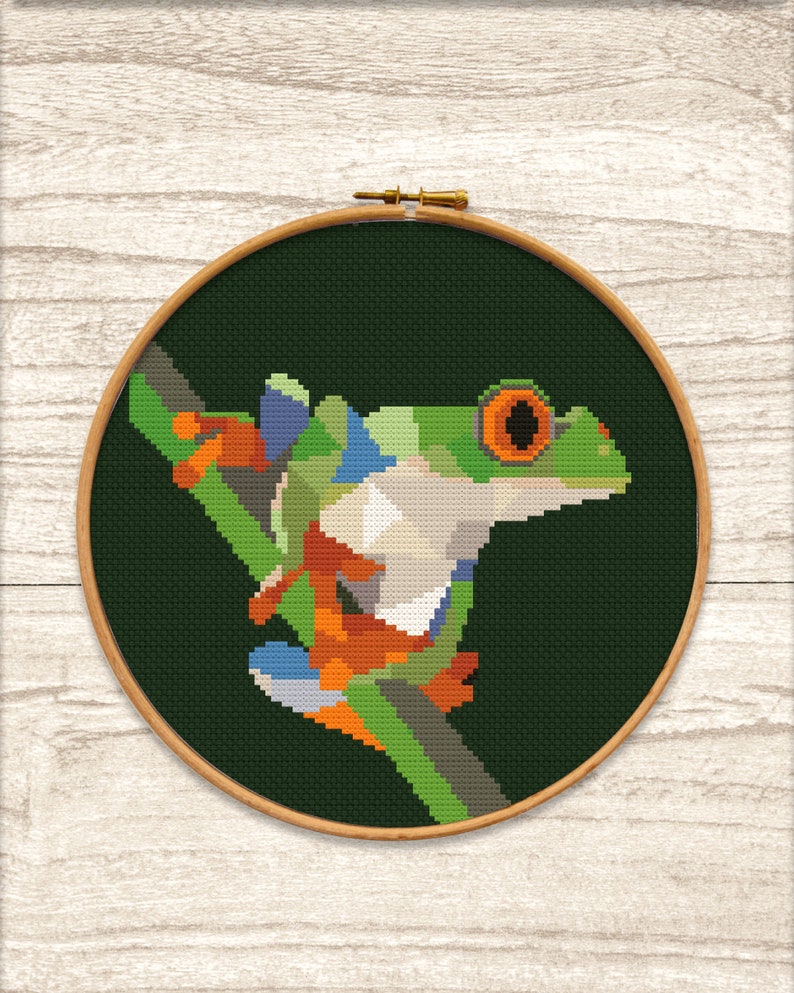 Frog Cross Stitch Pattern PDF Instant Download Counted - Etsy