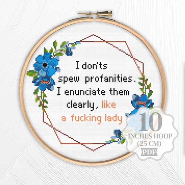 Profanity Embroidery - Etsy