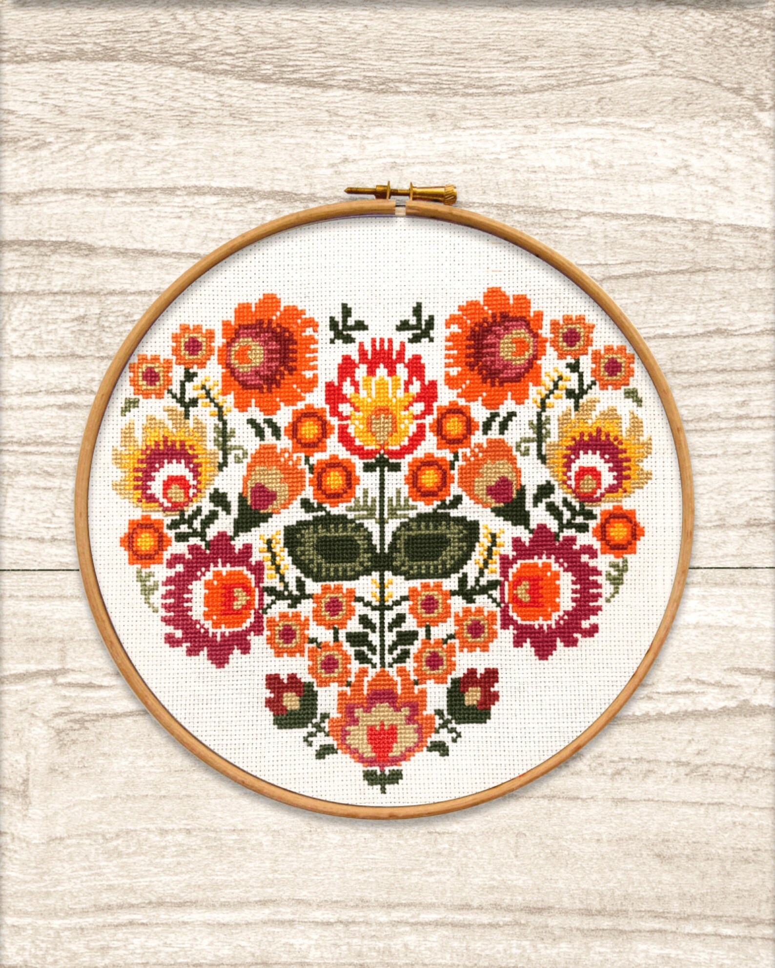 Polish Flowers Cross Stitch Pattern PDF Digital Download - Etsy