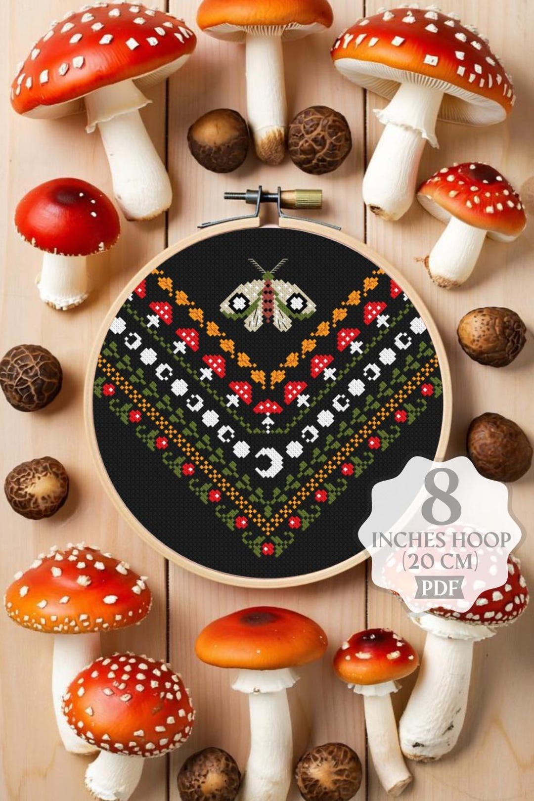 Toadstool Borders Cross Stitch Pattern: Autumn Halloween (PDF) - Etsy