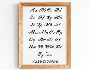 Small Cursive Cross Stitch Font - Etsy