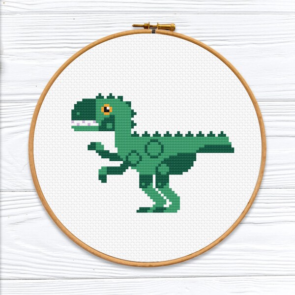 Small Dinosaur Cross Stitch - Etsy