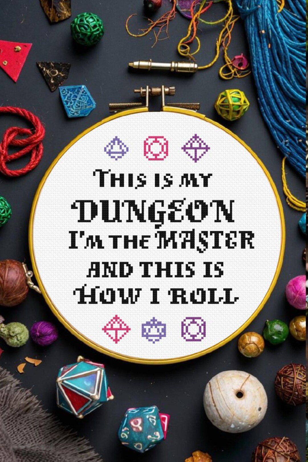 Dungeon Cross Stitch Pattern PDF, Funny Sassy Home Sweet Home Office ...
