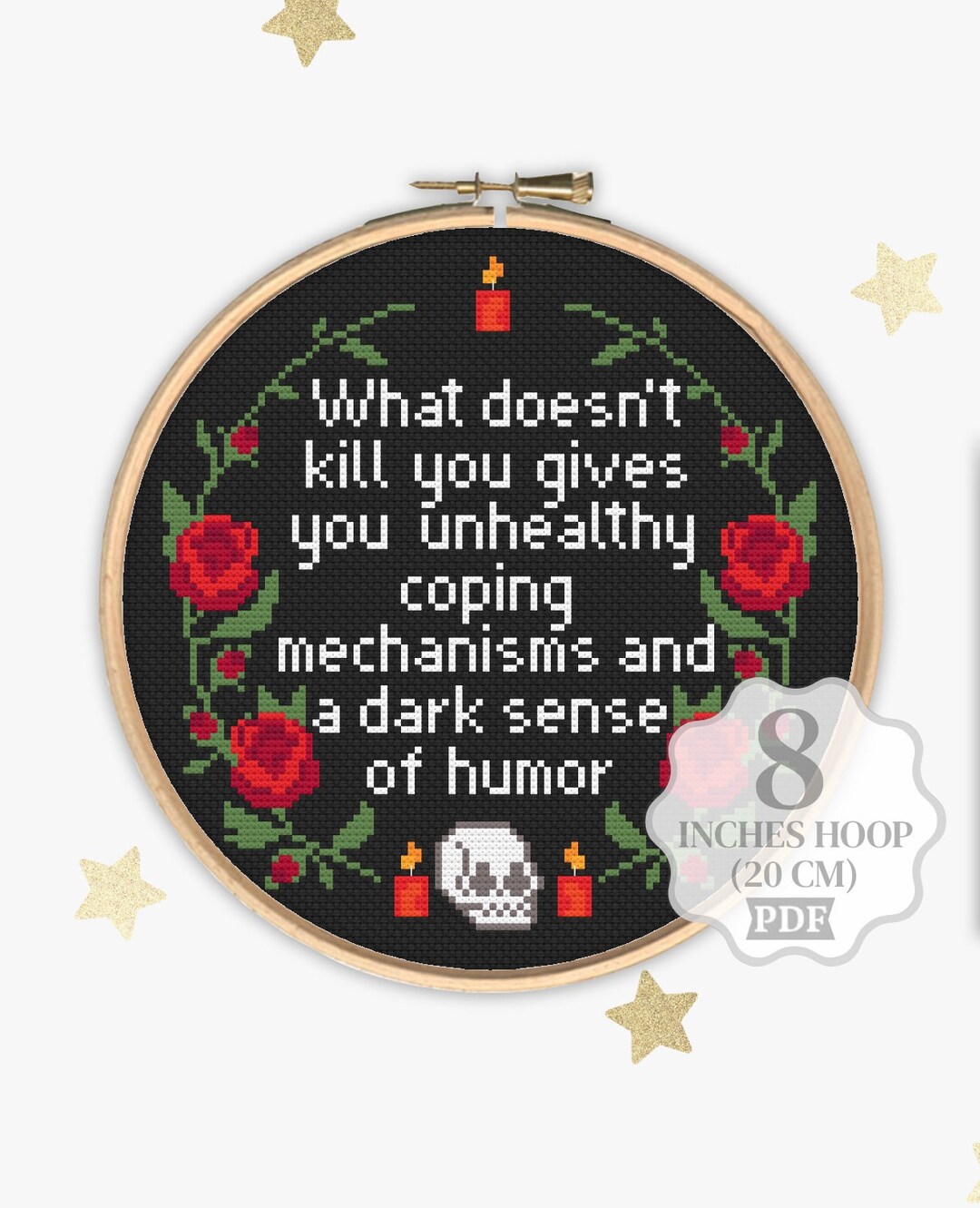 Sarcastic Cross Stitch Pattern What Doesn't Kill You Funny Cross Stitch ...