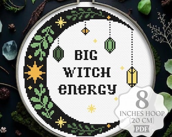 Witch Moon 02 Cross Stitch Pattern. Digital PDF Download. 60,000 ...