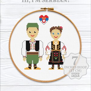 Croatian Folk Cross Stitch Pattern PDF, Croatia Traditional Costume ...