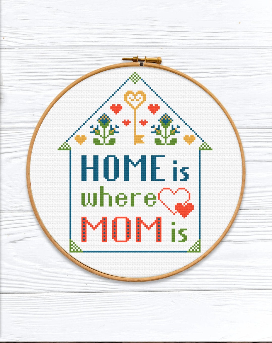 Mom Cross Stitch Pattern PDF Digital Download Modern Counted - Etsy