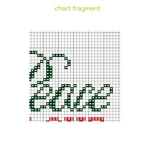 Christmas Joy Cross Stitch Pattern PDF Merry Xmas Peace Love - Etsy