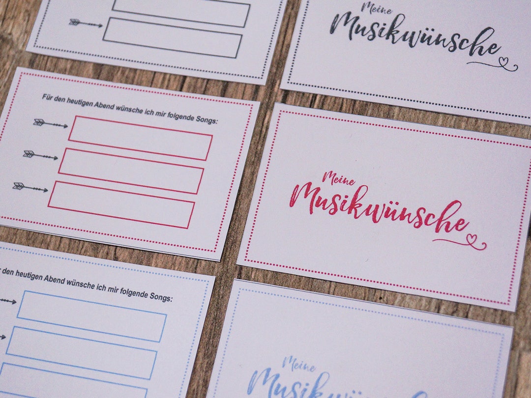 Music Requests | Celebration | PDF Printable - Etsy