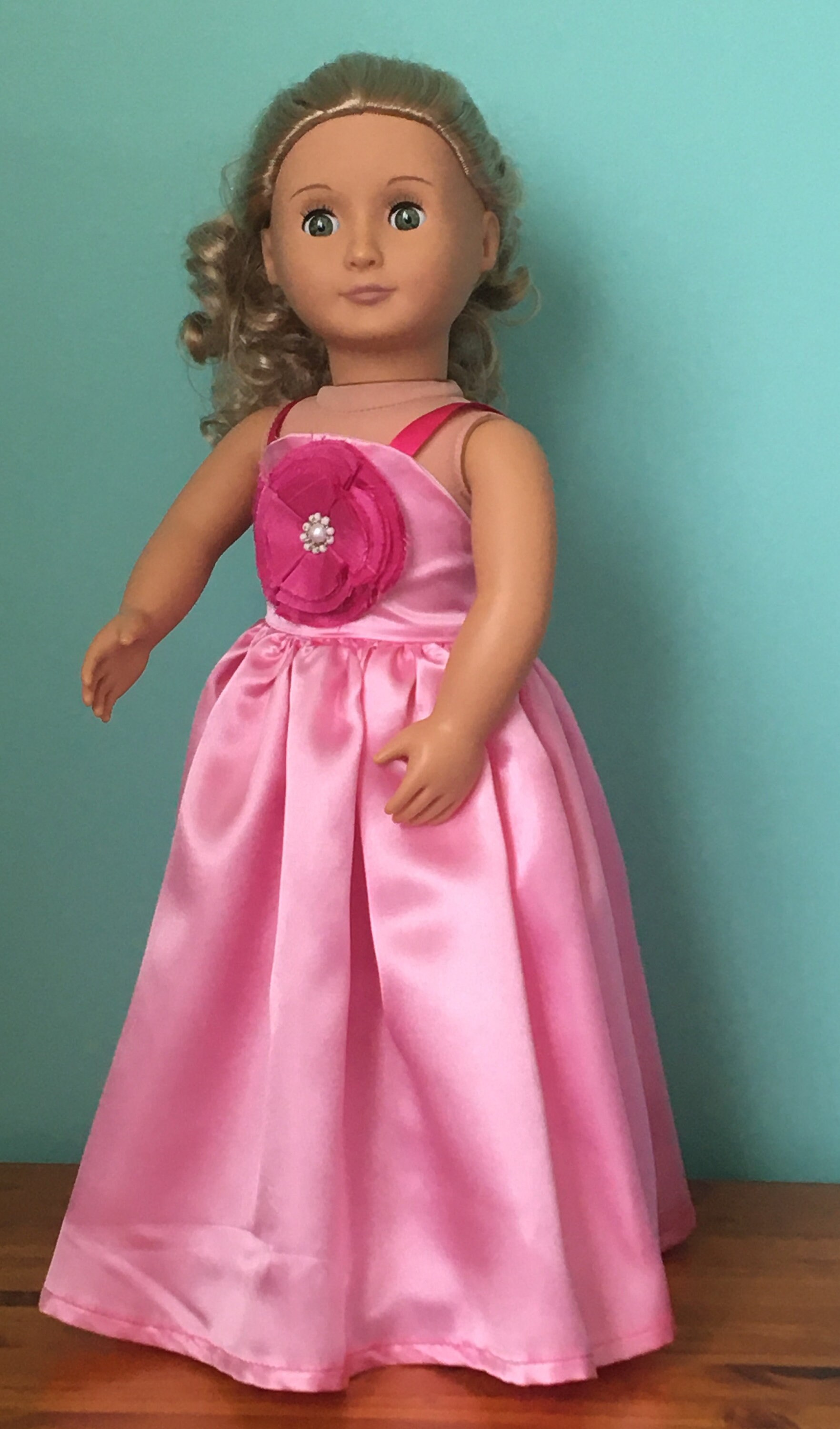 Evening Prom Outfit Pattern to Fit 18in Soft-bodied Dolls Like American ...