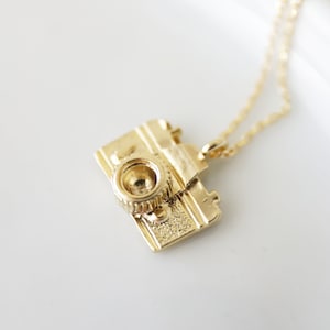 Gold Tiny Camera Necklace • Camera Necklace •birthday Gift • Bridesmaid ...