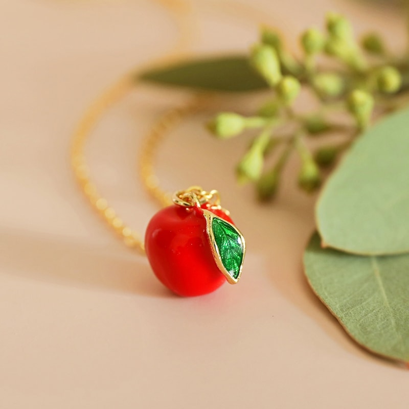 Apple Necklace - Etsy