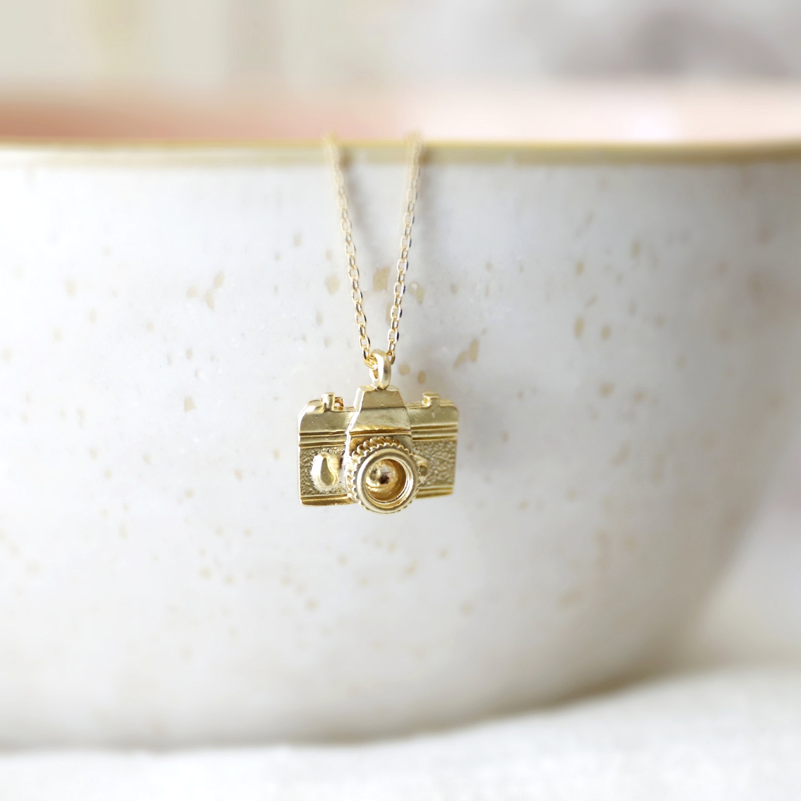 Gold Tiny Camera Necklace Camera Necklace birthday Gift - Etsy