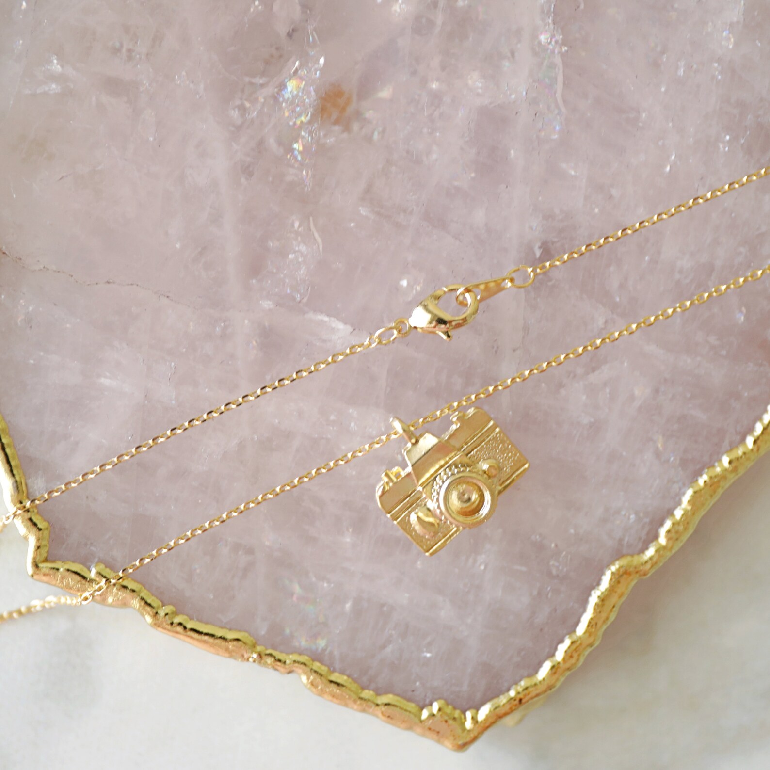 Gold Tiny Camera Necklace Camera Necklace birthday Gift - Etsy