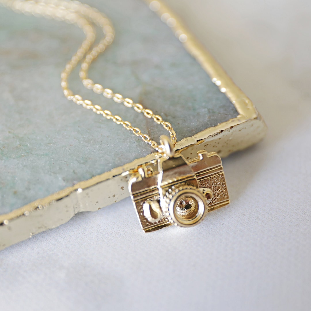 Gold Tiny Camera Necklace • Camera Necklace •birthday Gift • Bridesmaid ...
