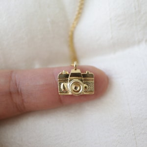Gold Tiny Camera Necklace • Camera Necklace •birthday Gift • Bridesmaid ...