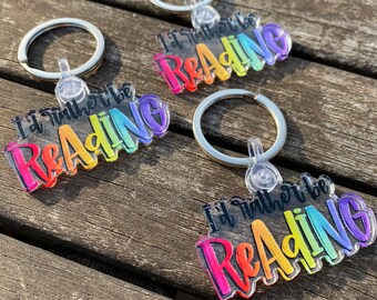 Reading Keychain - Etsy