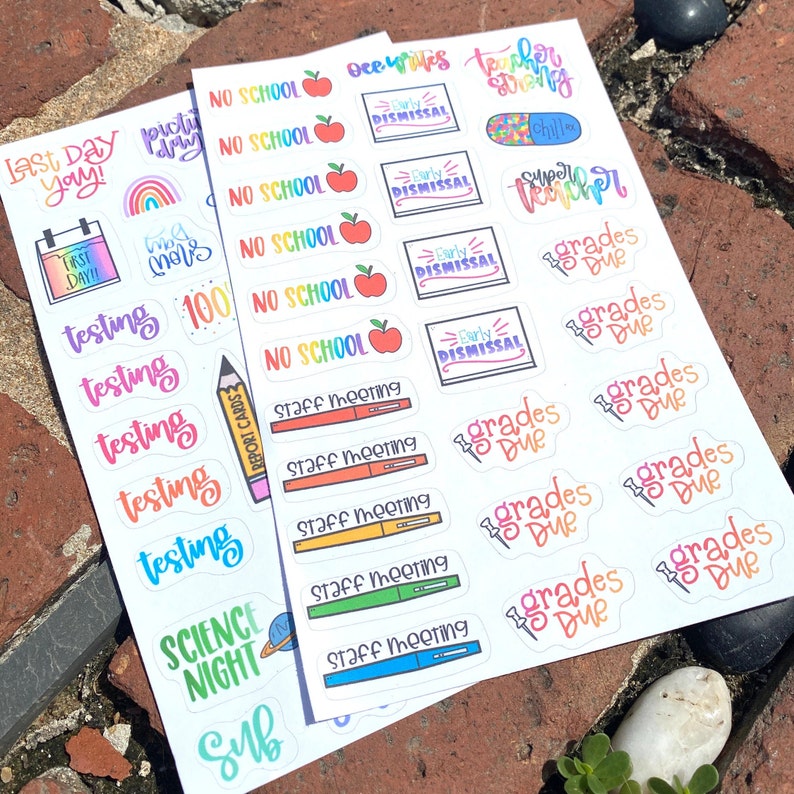 Teacher Planner Stickers Teacher Appreciation Gift - Etsy