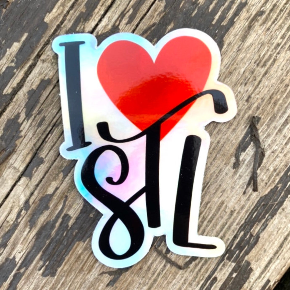 I Love STL Vinyl Sticker Hand Drawn and Hand Lettered | Etsy