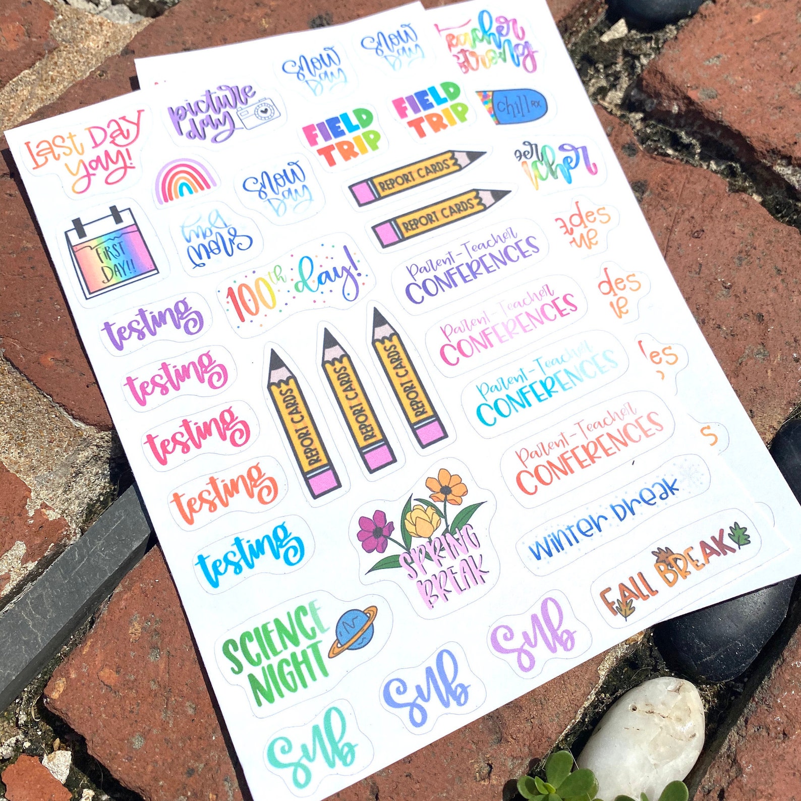 Teacher Planner Stickers Teacher Appreciation Gift - Etsy