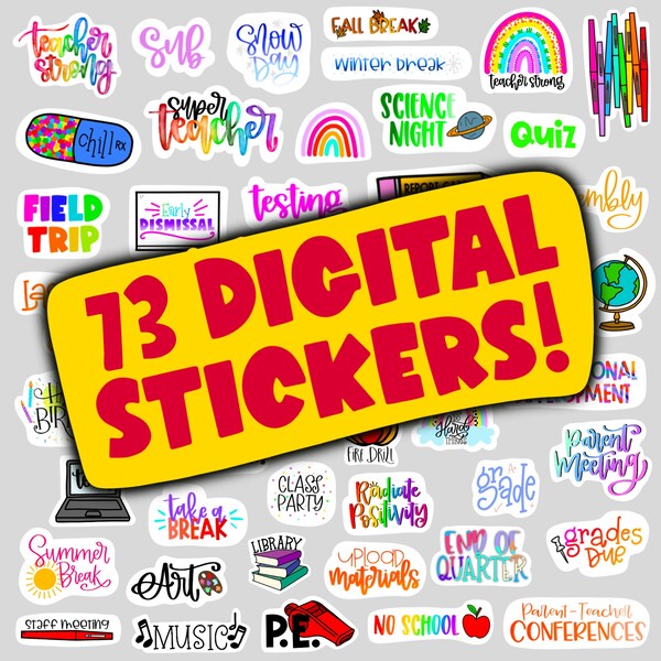 Printable Teacher Planner Stickers - Etsy