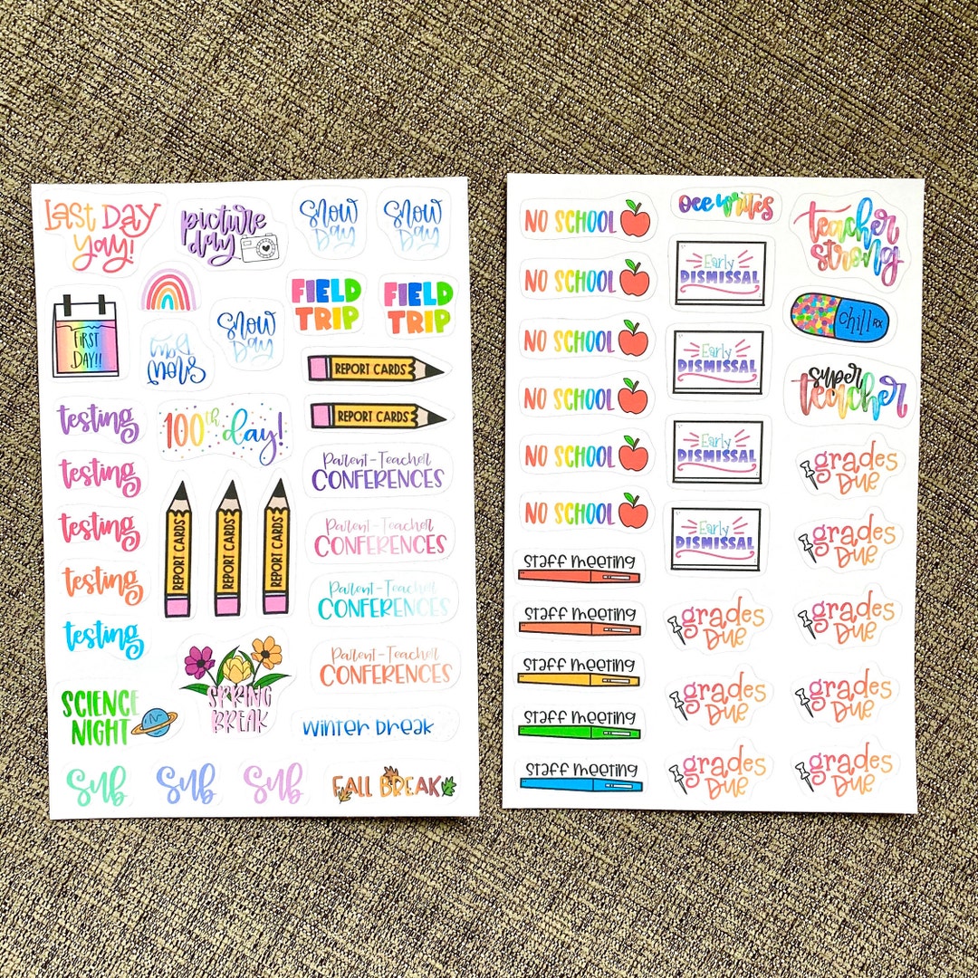 Teacher Planner Stickers Teacher Appreciation Gift - Etsy