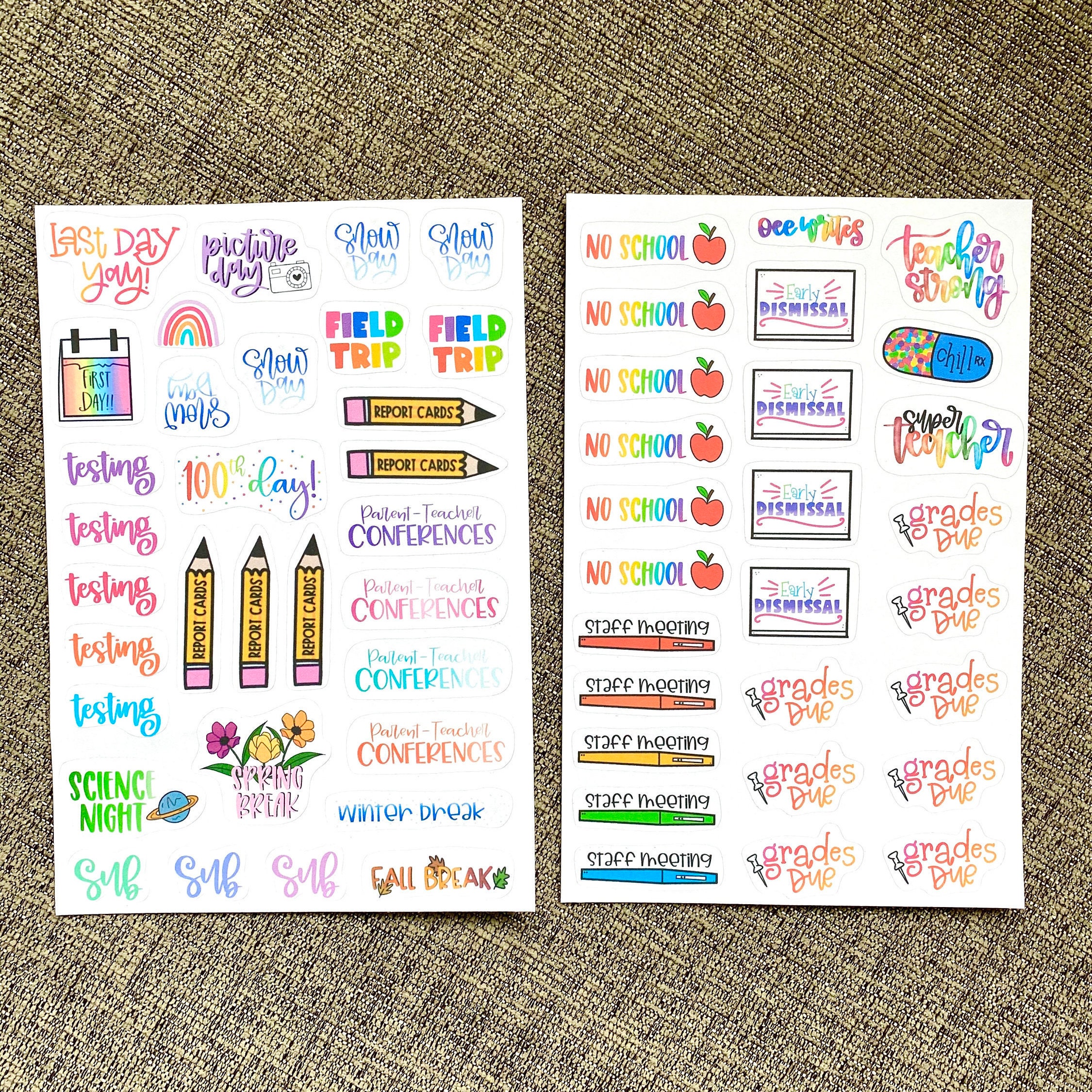 Teacher Planner Stickers Teacher Appreciation Gift - Etsy