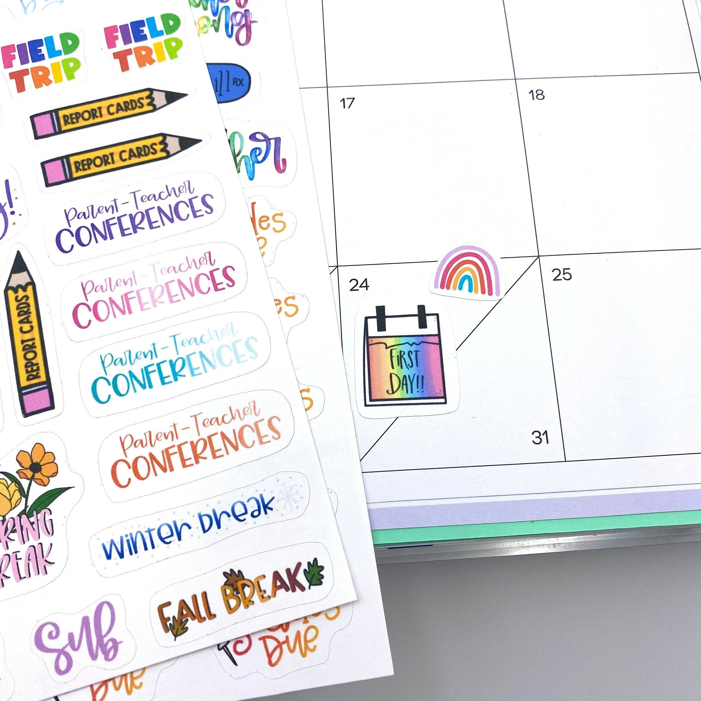 Teacher Planner Stickers Teacher Appreciation Gift - Etsy